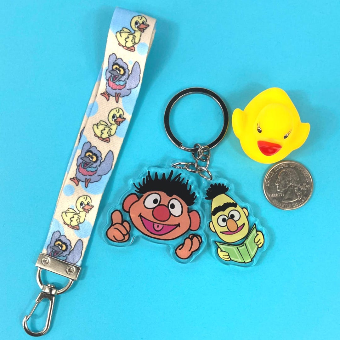 Bert and Ernie Lanyard Acrylic Keychain - Etsy