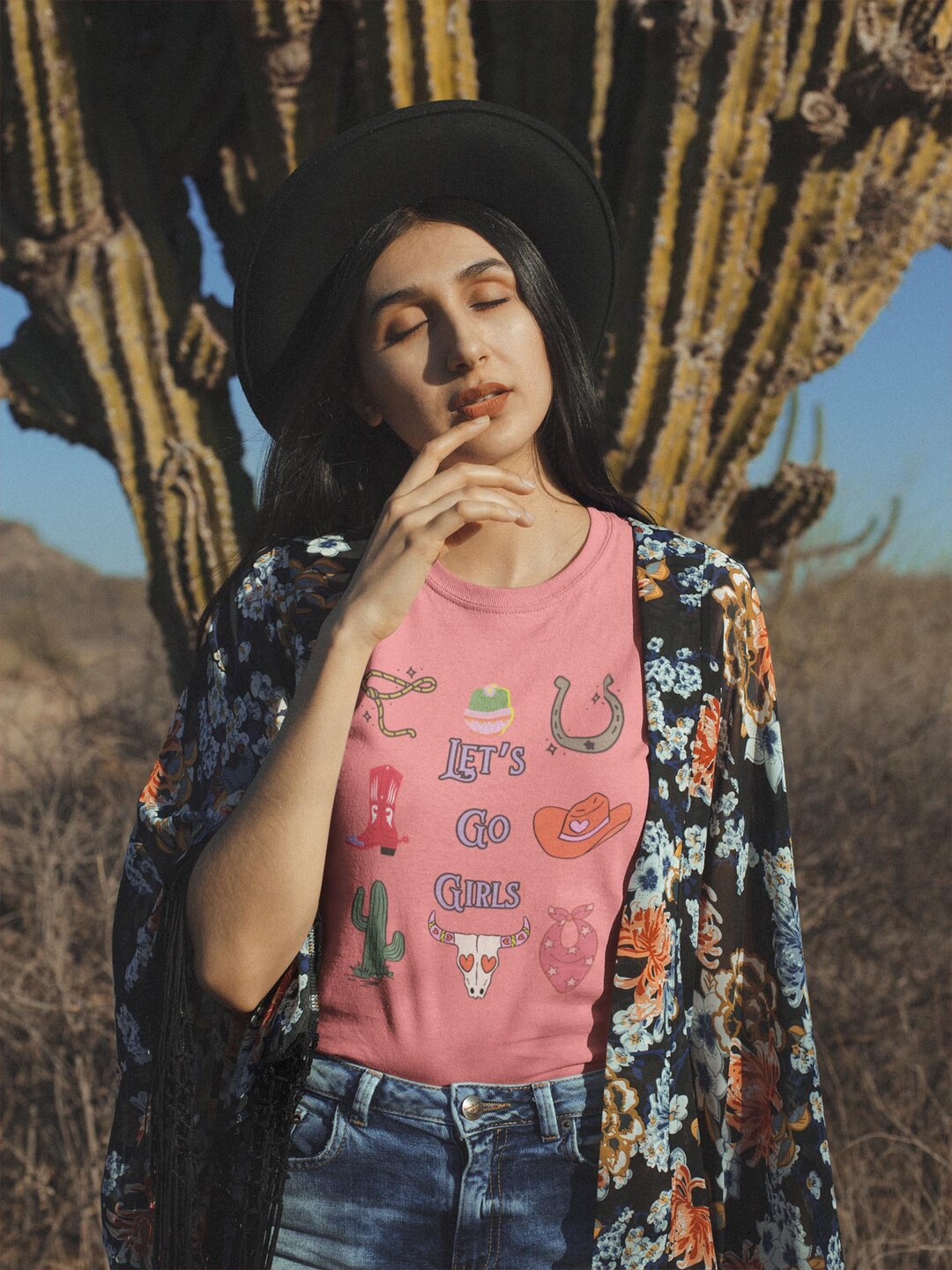 Let's Go Girls Western Tee: Comfort Colors Graphic T-shirt - Etsy