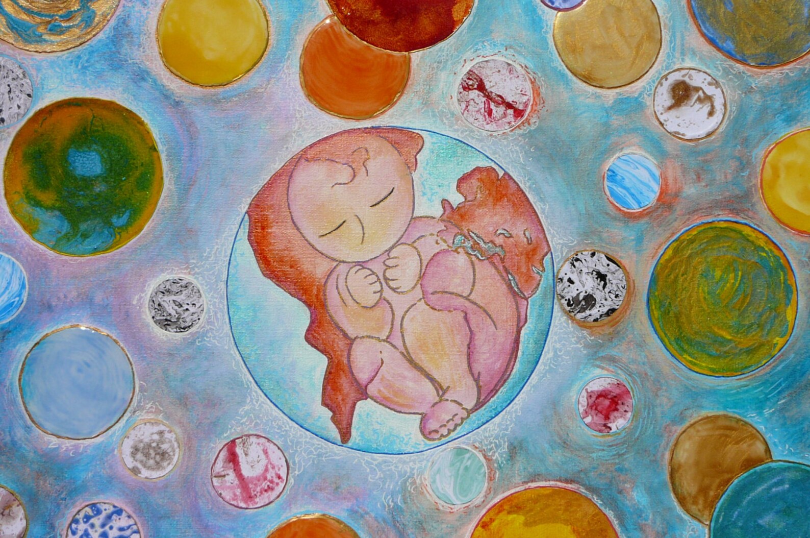 Healing the World.chakra Art.chakra.baby Image.baby Art.big - Etsy