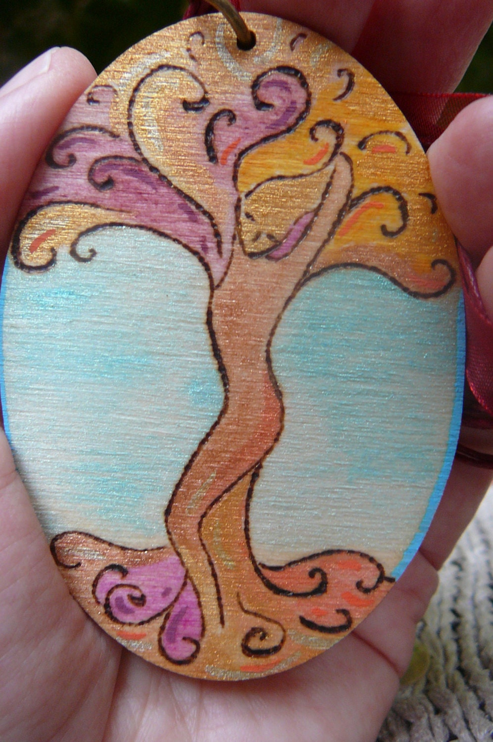 Divine Feminine ART Womanhood Art Woman Pendant roots - Etsy