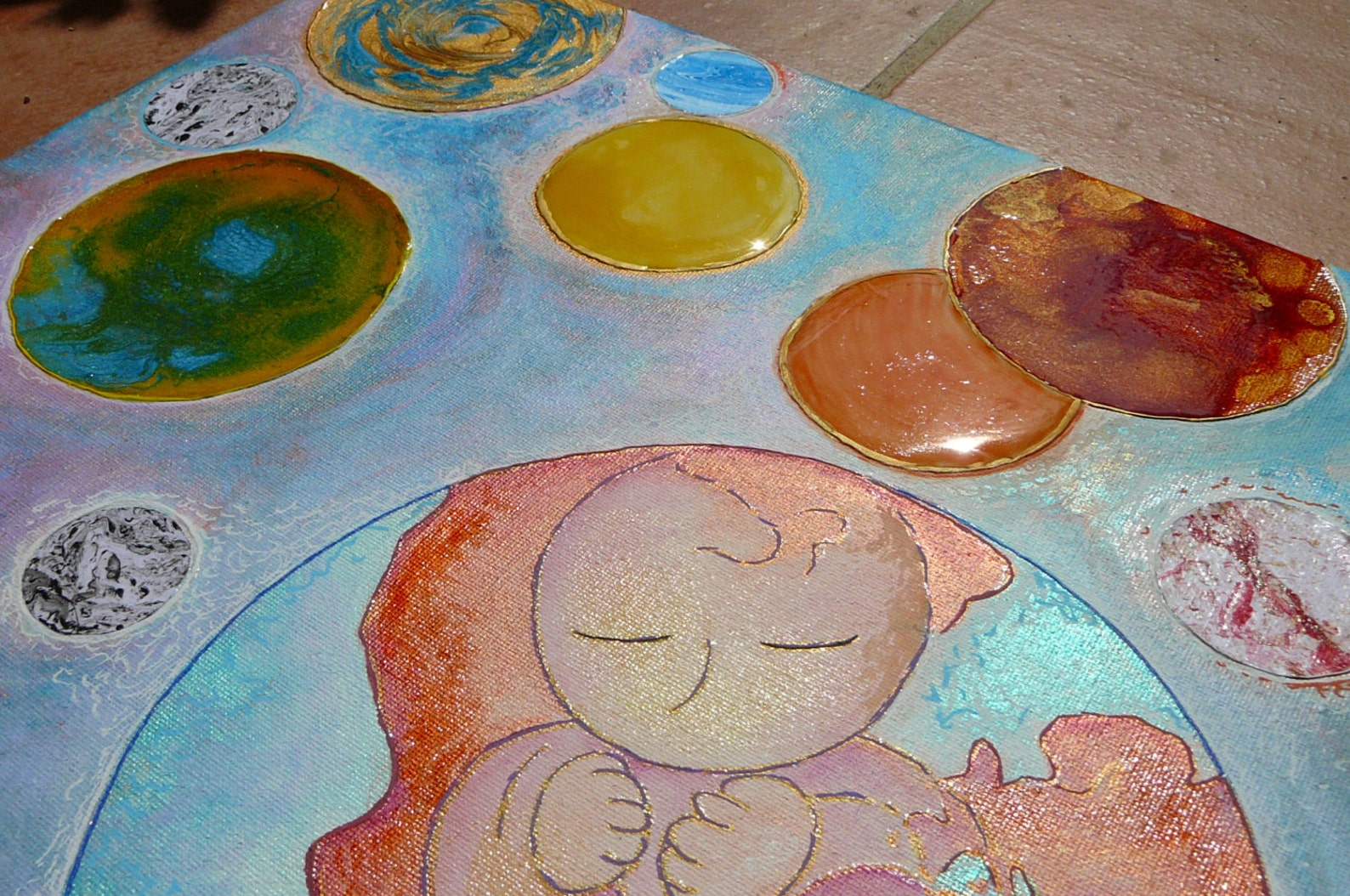 Healing the World.chakra Art.chakra.baby Image.baby Art.big - Etsy