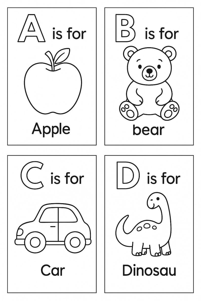 Abcs Coloring Sheet | Fun Alphabet for Kids - Etsy Canada