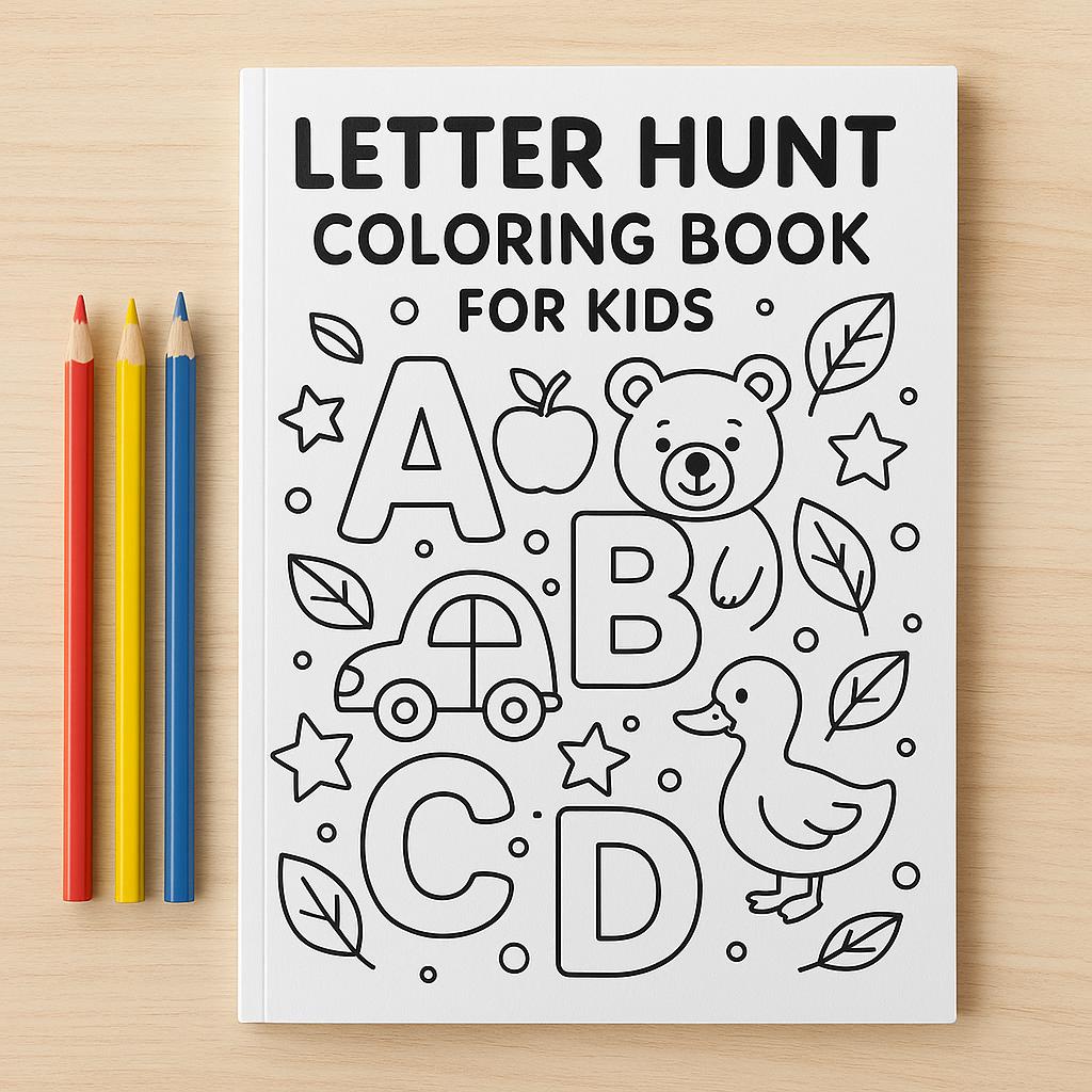 Alphabet Letter Hunt Coloring Pages A-Z: Back to School Printable (PDF ...