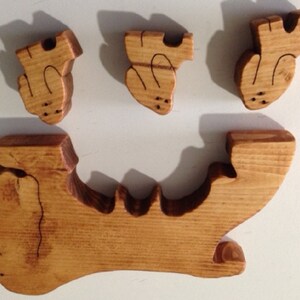 Wooden Cocker Spaniel Family Scroll Saw Puzzle - Handmade - 4 Pieces ...
