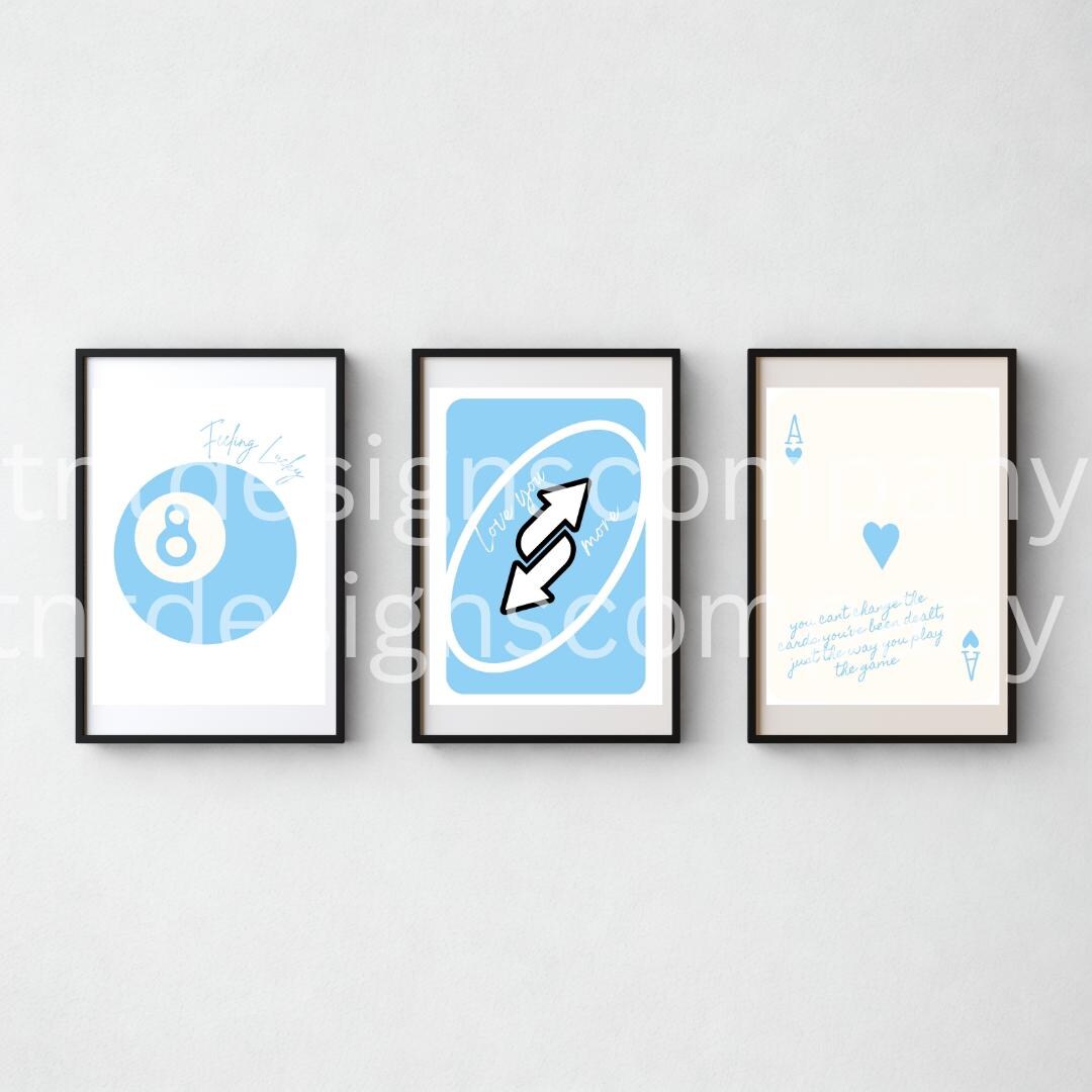 Minimalist Blue Wall Art Set: Modern Printable Posters (digital ...
