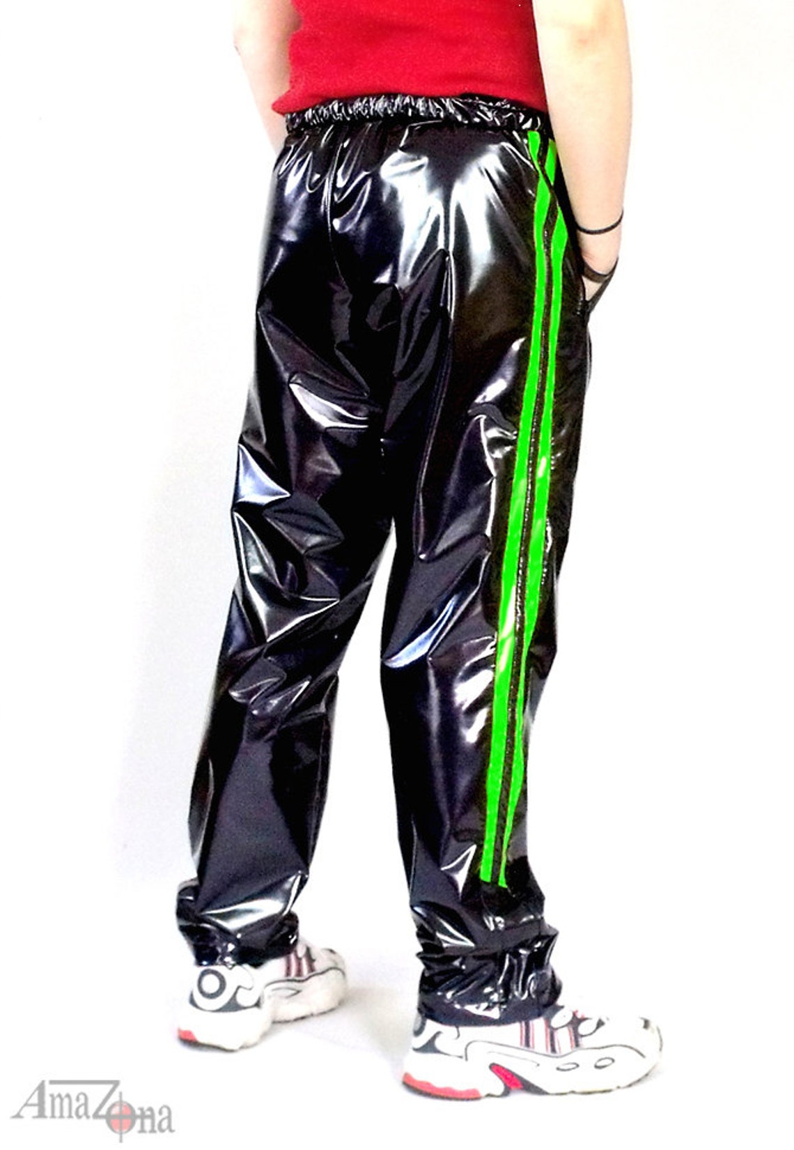 Sporty 4-way Stretch Vinyl Track Pants - Etsy