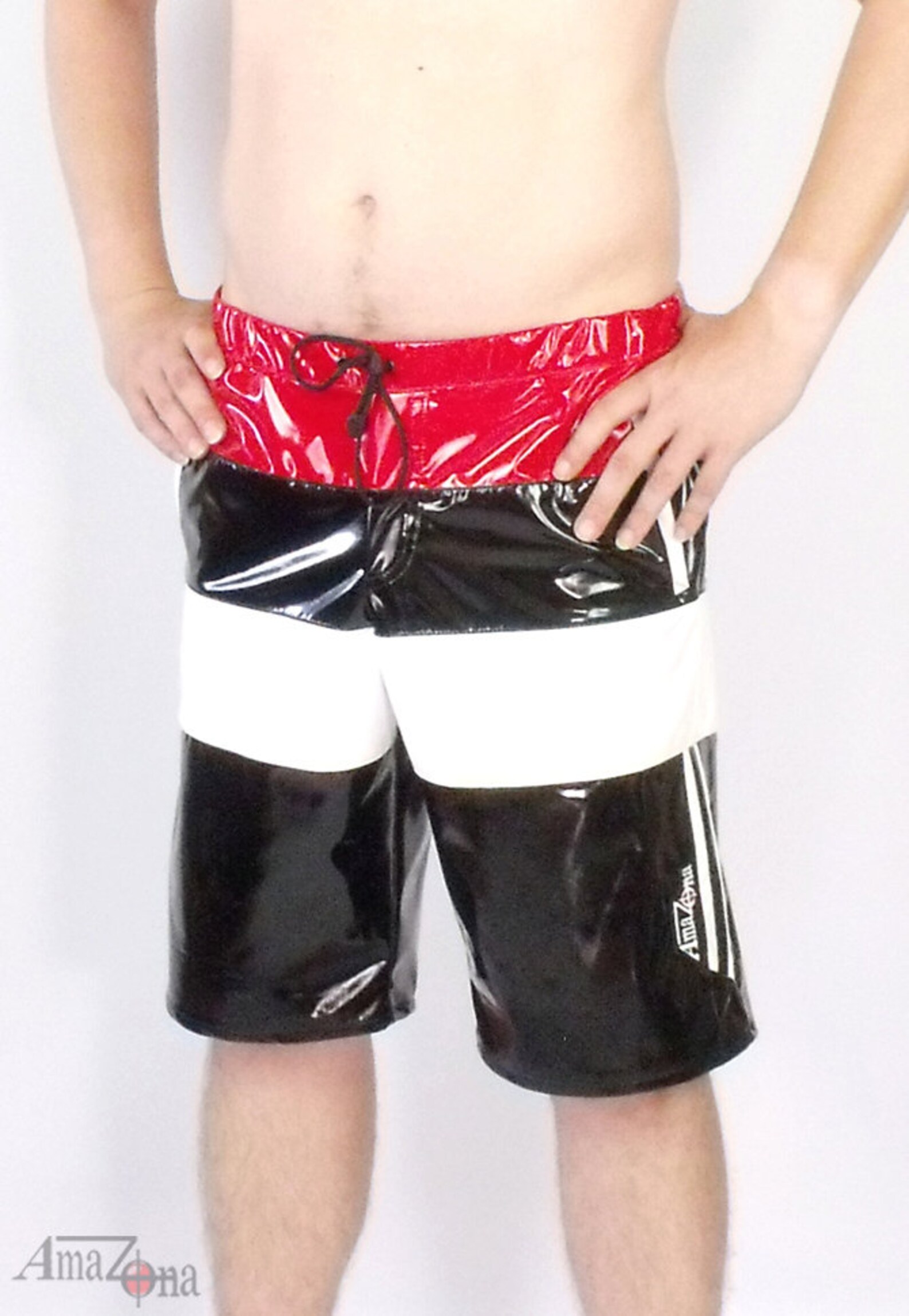 Sporty 4-way stretch vinyl boardshort | Etsy