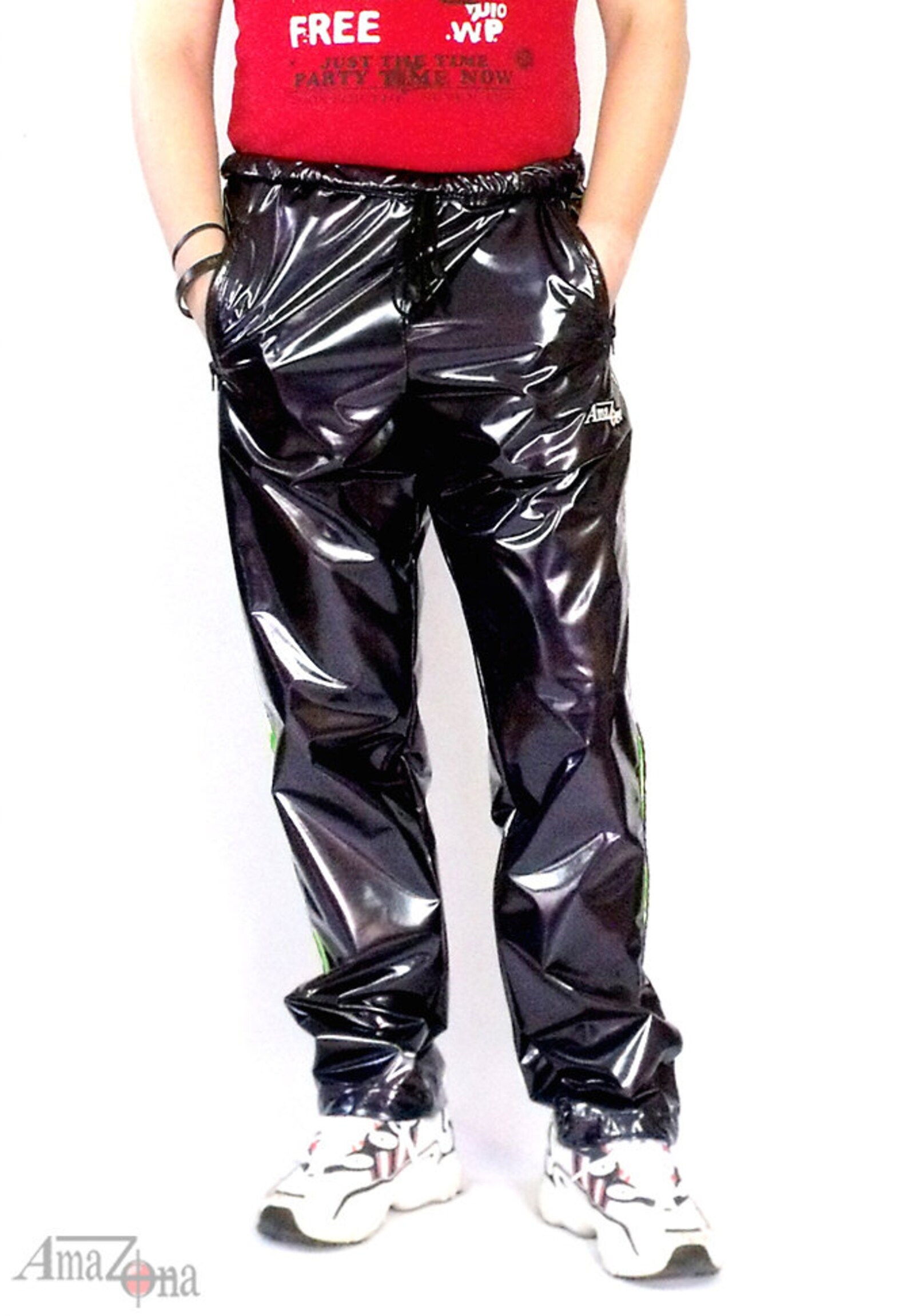 Sporty 4-way Stretch Vinyl Track Pants - Etsy