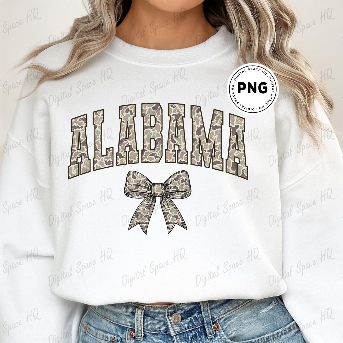 Alabama Camo Bow PNG, Retro Alabama Distressed PNG, Alabama Country PNG ...