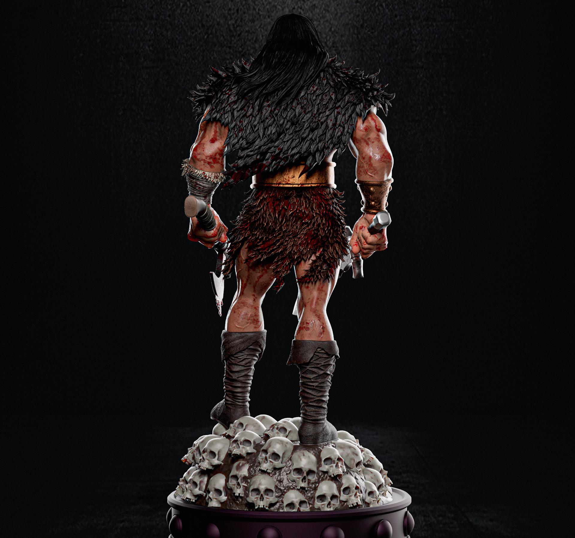 Conan the Barbarian Epic Warrior Fan Art – Detailed 3D STL Print Design ...