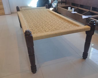 Handwoven Indian Charpai Bed | Multicolor Boho Daybed - Etsy