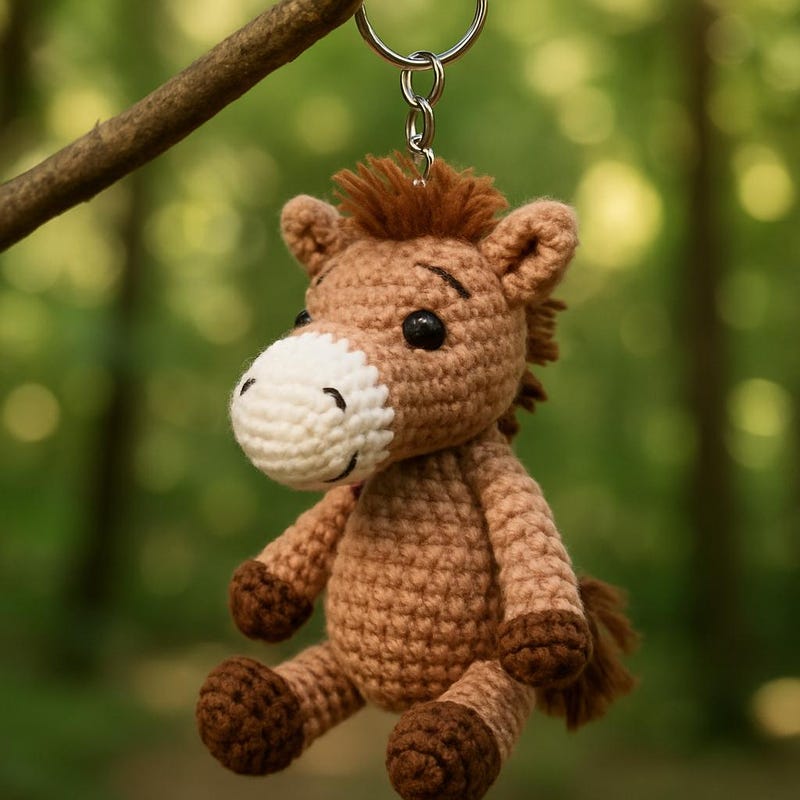 Horse Keychain - Etsy