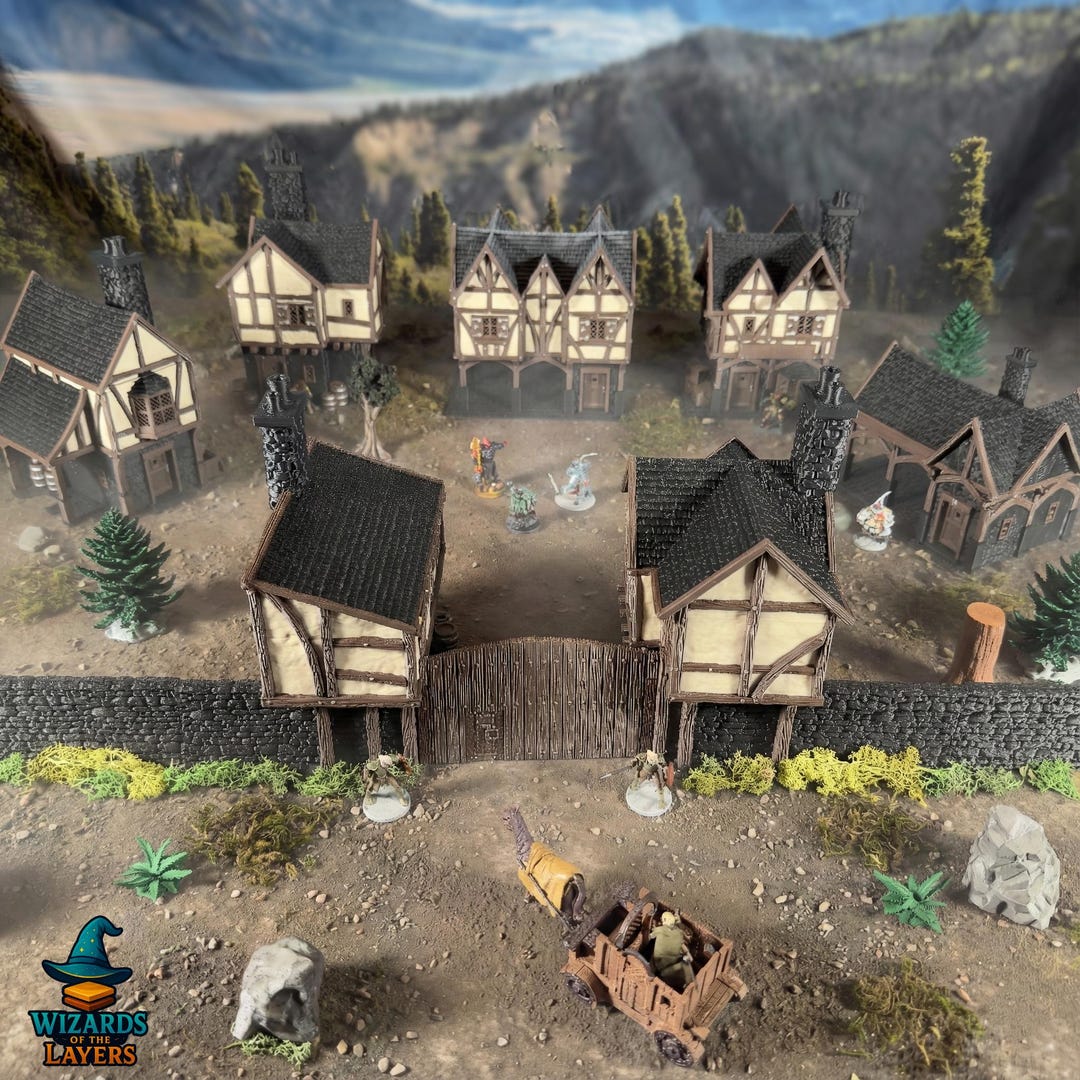 Multicolor 3D Printed Tabletop Terrain - Obsidian Keep Bundle - 28mm ...
