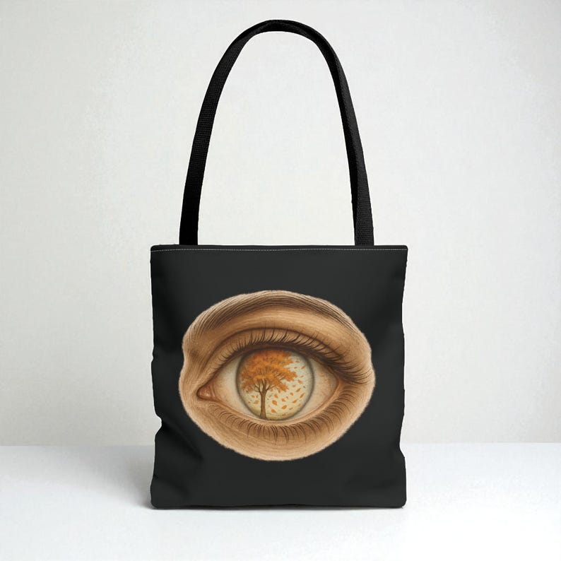Nature-inspired Eye Tote Bag | Eye Art Bag, Unique Shopper Tote, Eco ...