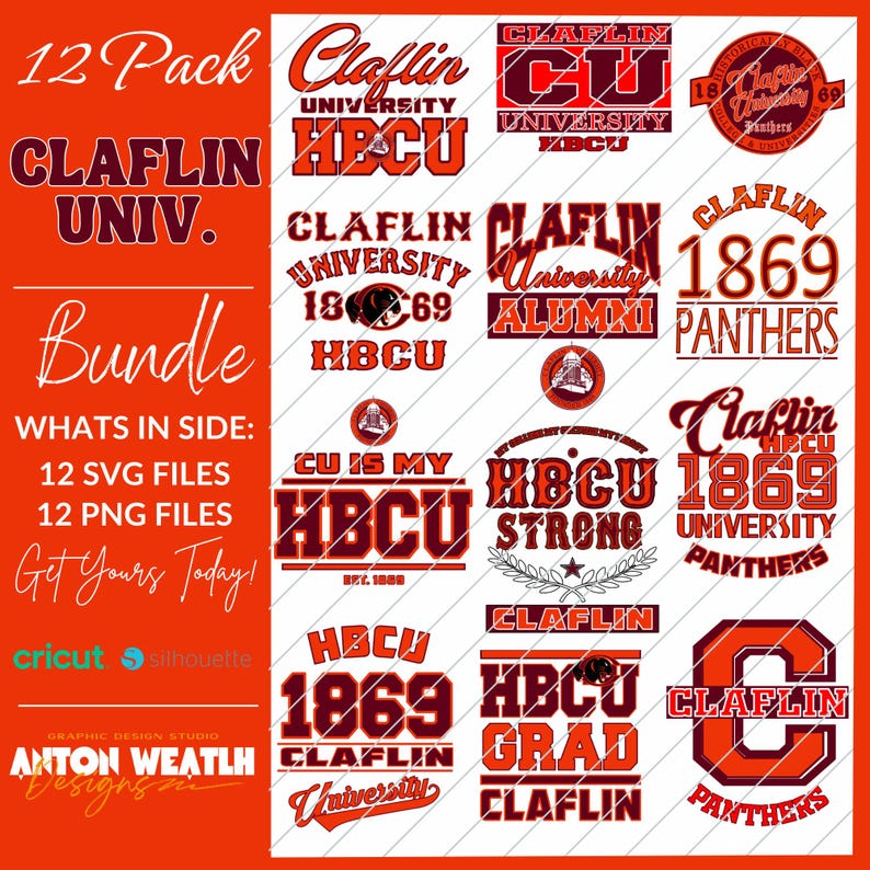 Claflin University Svg Bundle HBCU SVG Digital Download Cut Files Clip ...