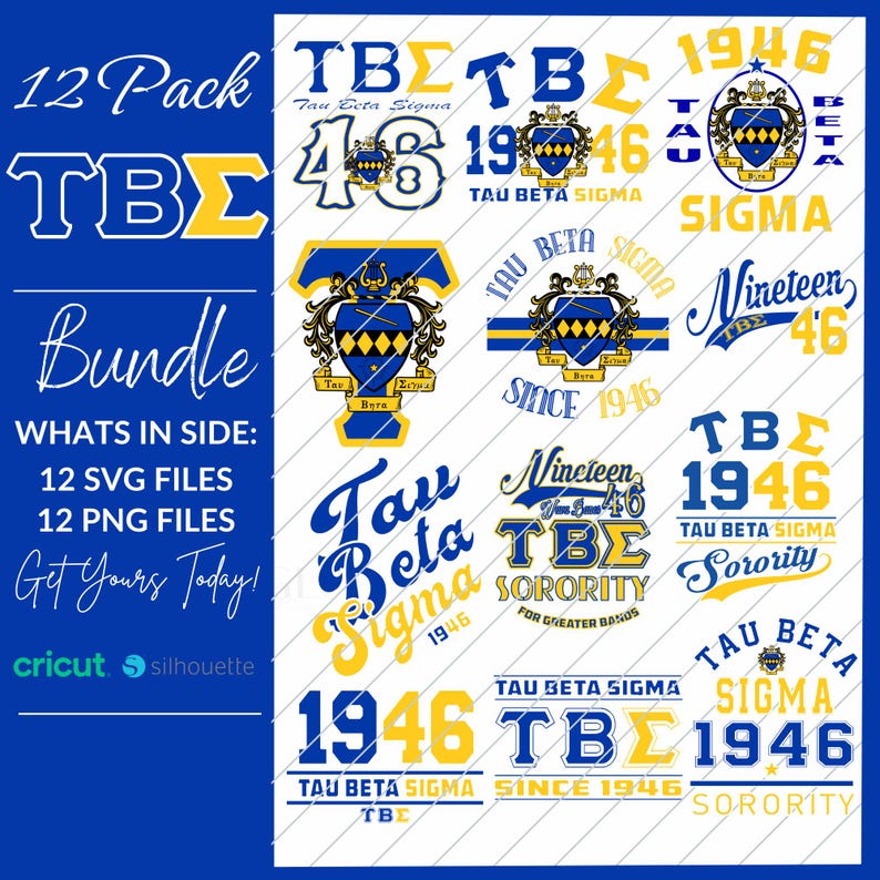 Tau Beta Sigma SVG Bundle for Cricut & Silhouette | Tau Beta Sigma ...