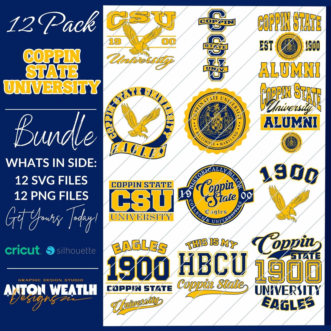 Coppin State University Svg Bundle HBCU SVG Bundle ASU Cricut Designs ...