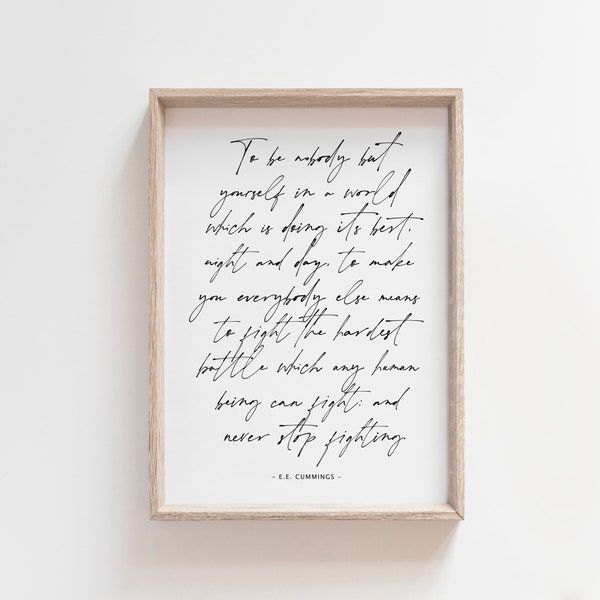 E E Cummings Quote - Etsy