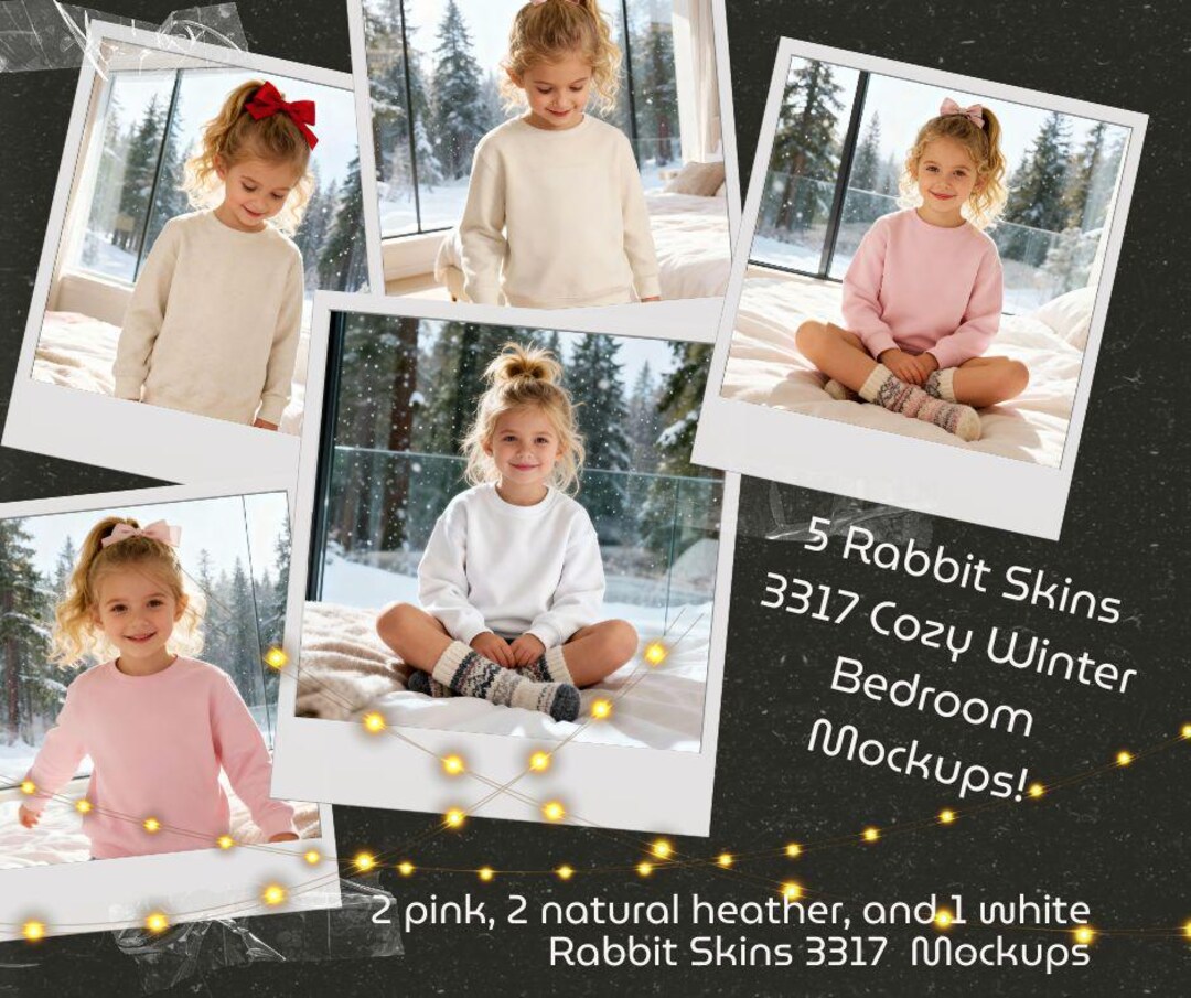 Rabbits Skins 3317 Mockup Bundle of Lighter Colors, Winter Forest ...