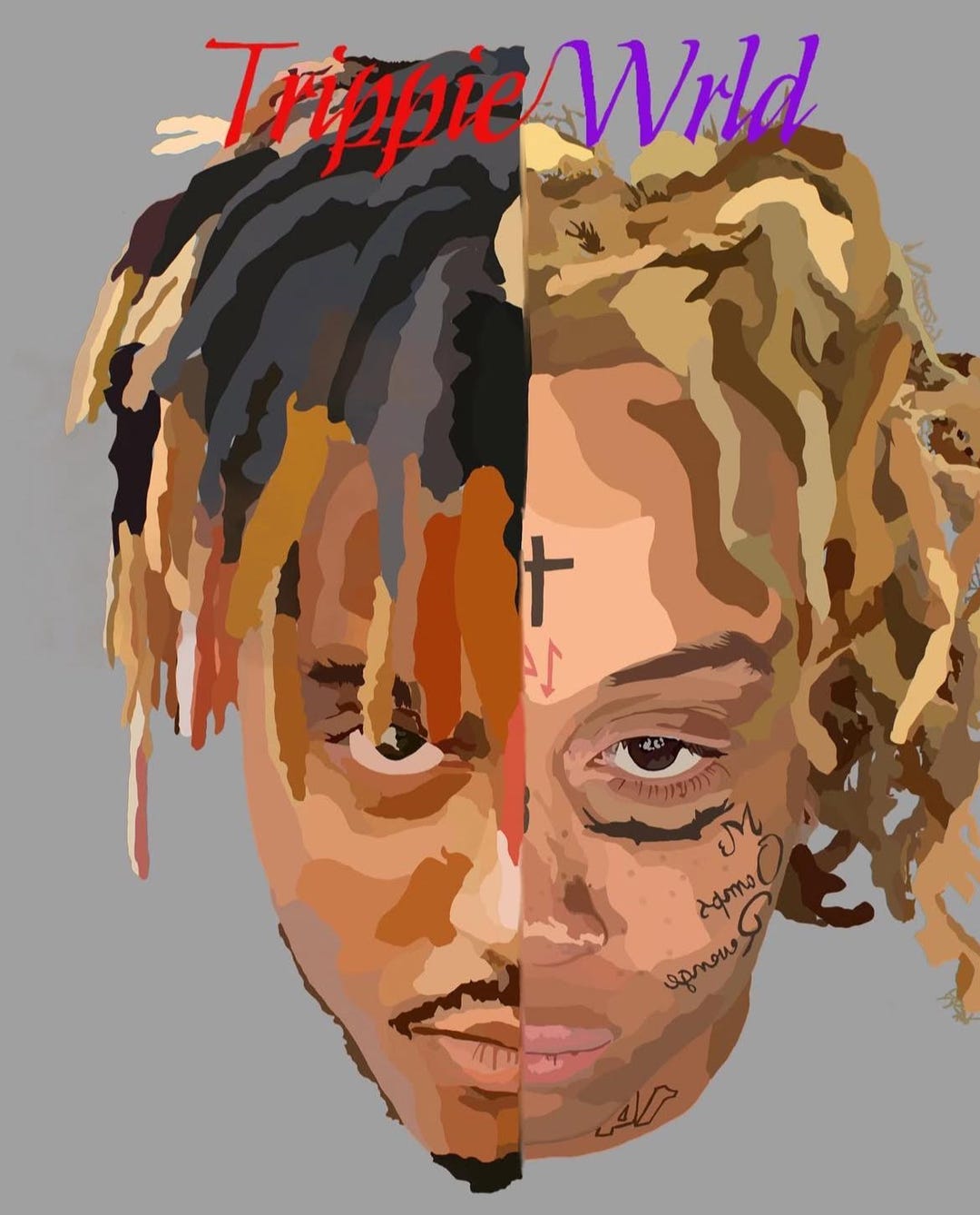 Juice WRLD X Trippie Redd Fan Art – Digital Download Poster, Emo Rap ...