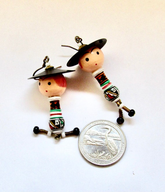 TWINS ORIGINAL Inca Peruvian Wood Hand Painted Beads … - Gem
