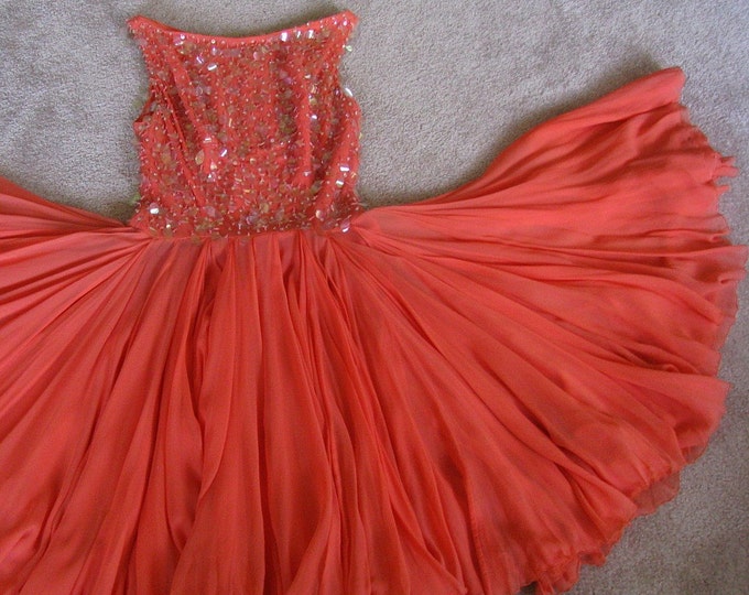 Vintage on Sale Bangles Studded Dance Party Coral Orange - Etsy