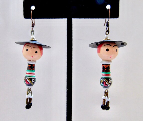 TWINS ORIGINAL Inca Peruvian Wood Hand Painted Beads … - Gem