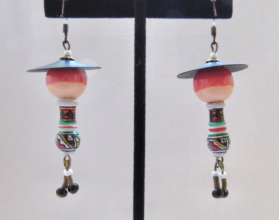TWINS ORIGINAL Inca Peruvian Wood Hand Painted Beads … - Gem