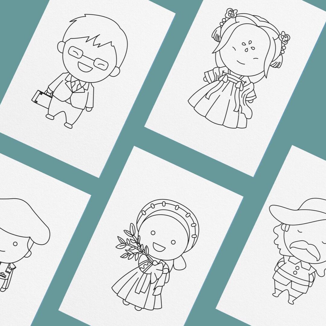 Ethnic Chibi People Coloring Pages | 50 Printable Diverse Characters ...