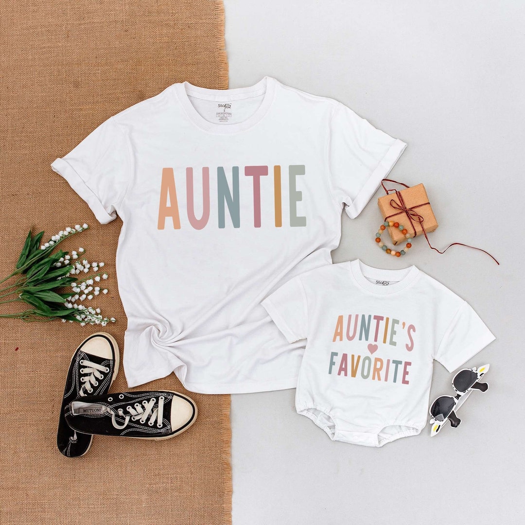 Custom Auntie and Auntie's Favorite Matching, Names Family Gift, Baby ...