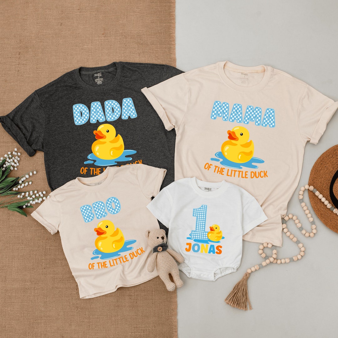 One Little Duck Birthday Shirt, Family Matching Outfits, Duck 1st ...