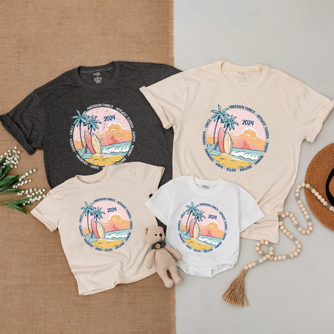 Personalized Family Vacation Shirts, Matching Family Beach Trip Shirt ...