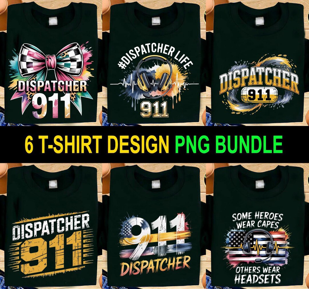 911 Dispatcher PNG Bundle: Hero T-shirt Designs (digital Download) - Etsy