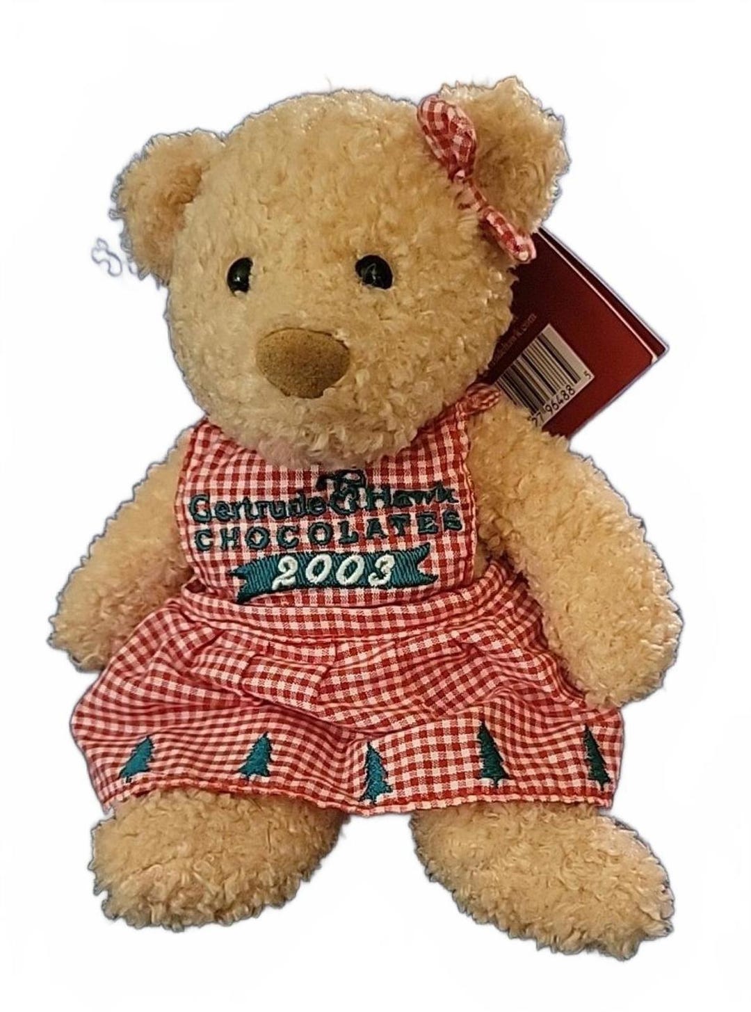 Gertrude Hawk Chocolates Teddy Bear in Dress 8" Beanie Plush 2003 New ...