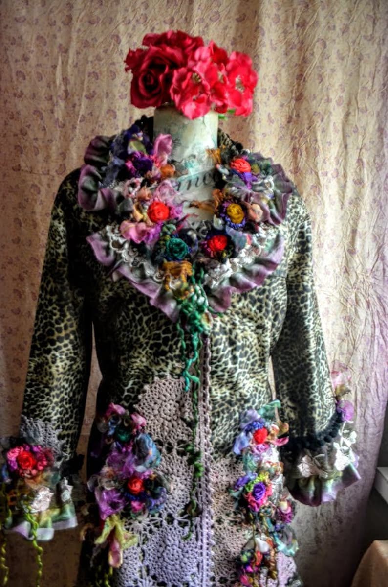 Altered Couture Coat Spring Hand Made Embellished Leopard Coat | Etsy