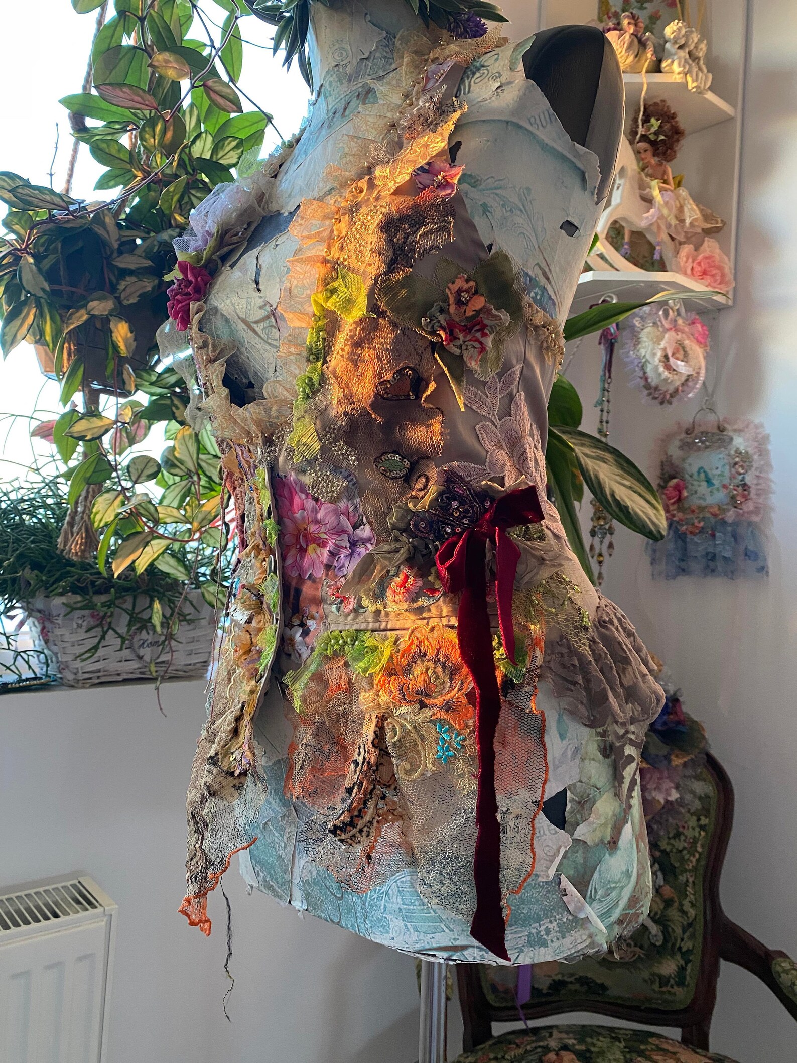 Bohemian Vest Embellished Restyled Vest Altered Couture Art to - Etsy