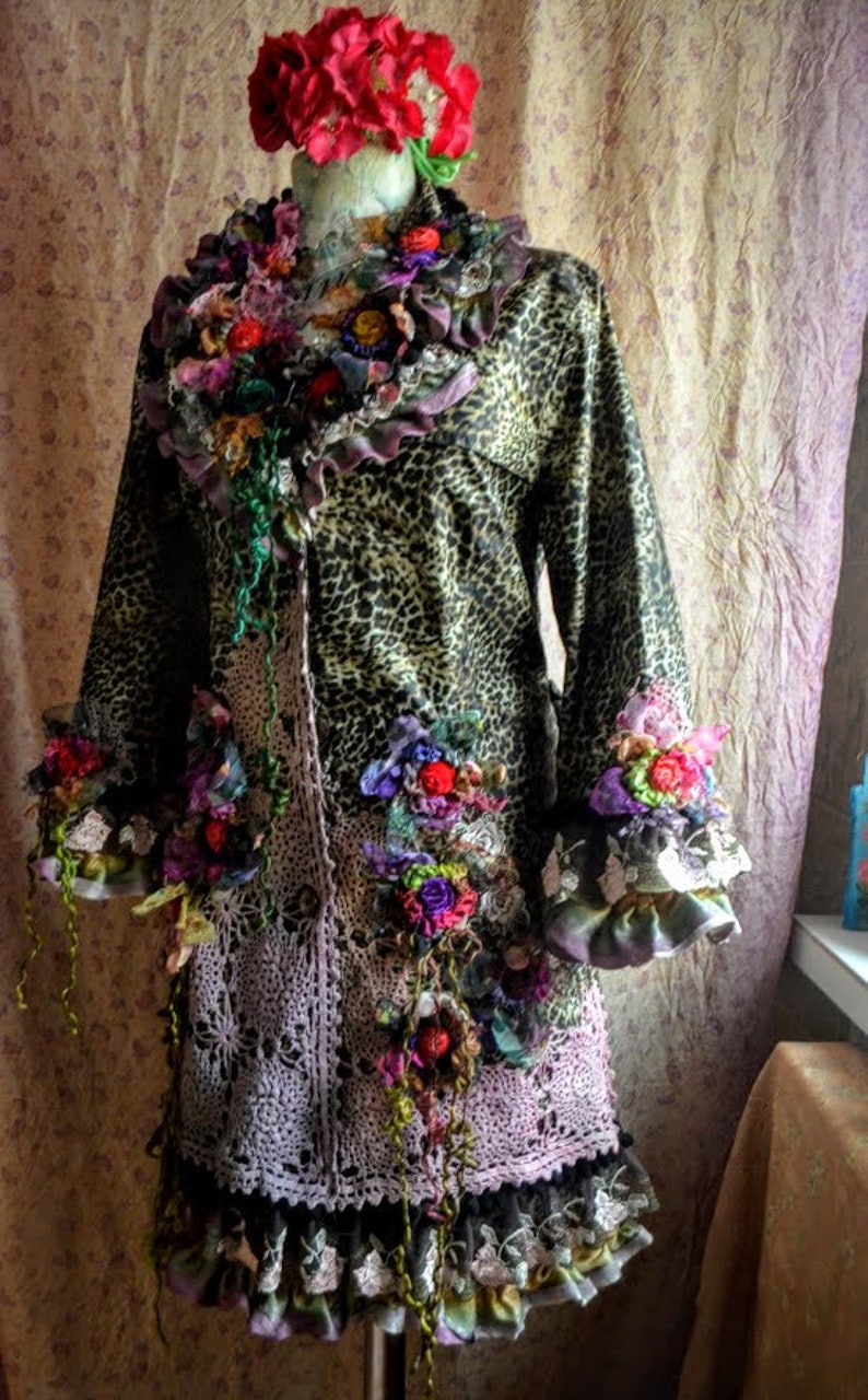 Altered Couture Coat Spring Hand Made Embellished Leopard Coat | Etsy
