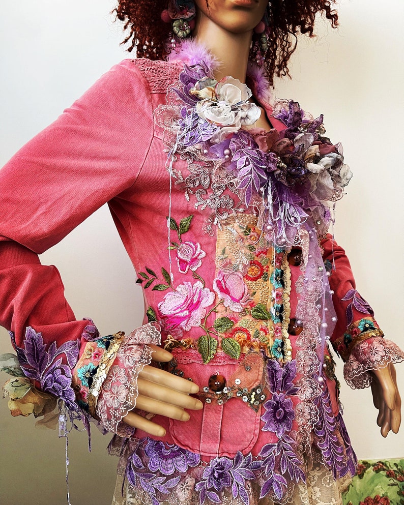 Bohemian Art to Wear Jacket Size M Boho Chic Jacket Wearable Art ...