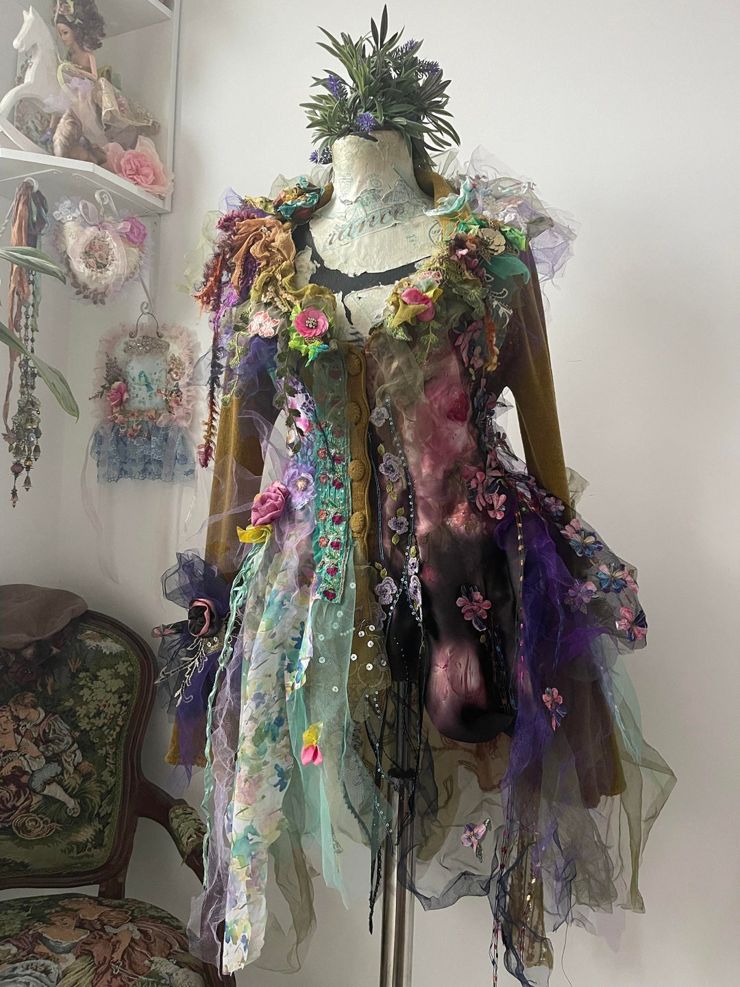 Bohemian Jacket in Size S/M Art to Wear Fairy Gypsy Style Boho Chic ...