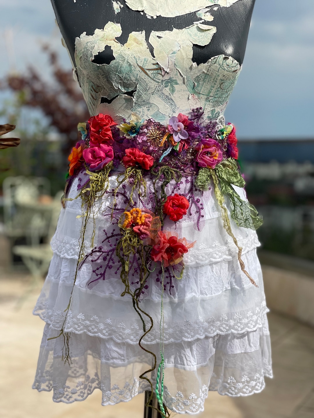 Bohemian Belt Art to Wear Fairy Belt Boho Chic Mori Girl Belt Shabby ...