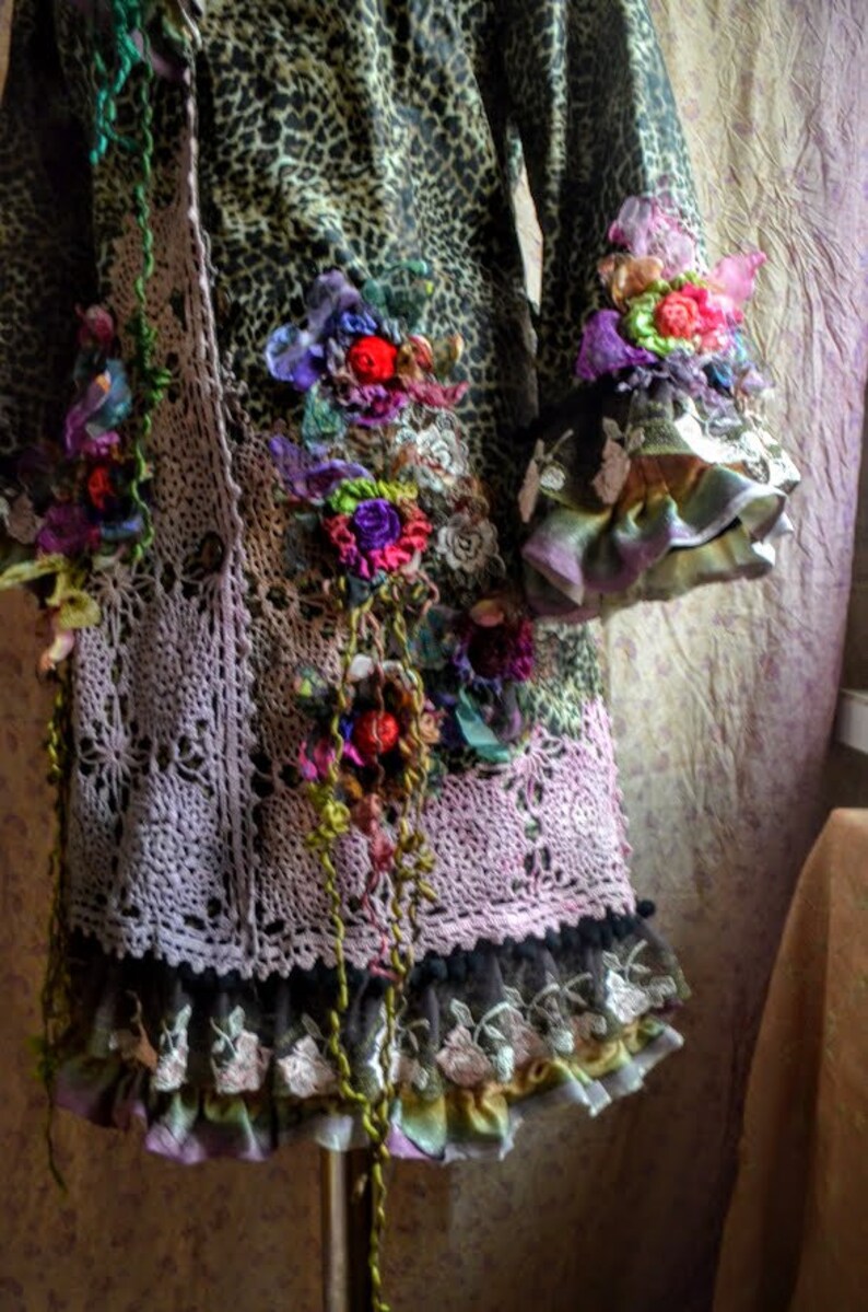 Altered Couture Coat Spring Hand Made Embellished Leopard Coat | Etsy