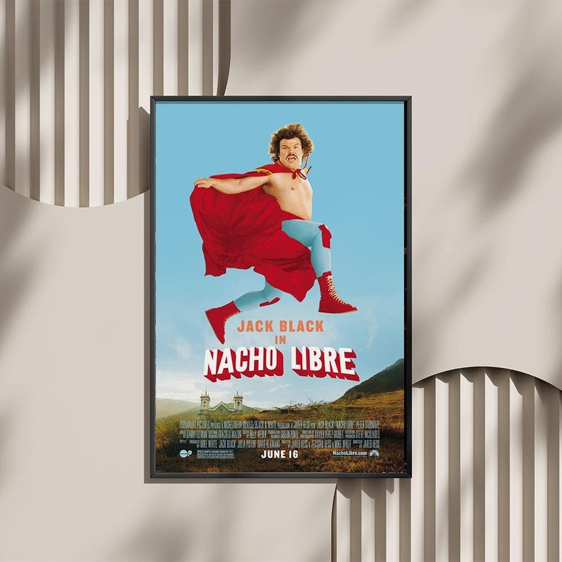 Nacho Libre Jack Black Movie Poster - Room Decor - Home Decor - Wall ...