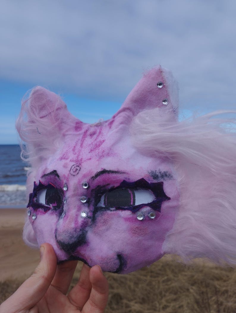 Pink Cat Therian Mask - Etsy New Zealand