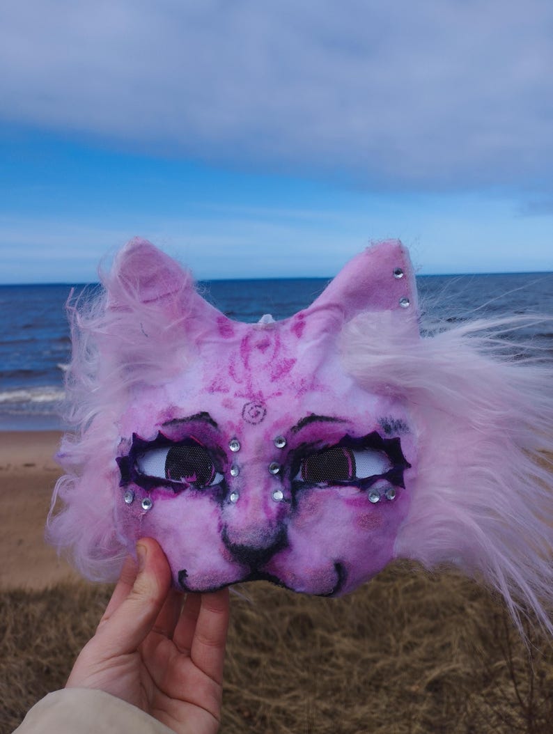 Pink Cat Therian Mask - Etsy New Zealand