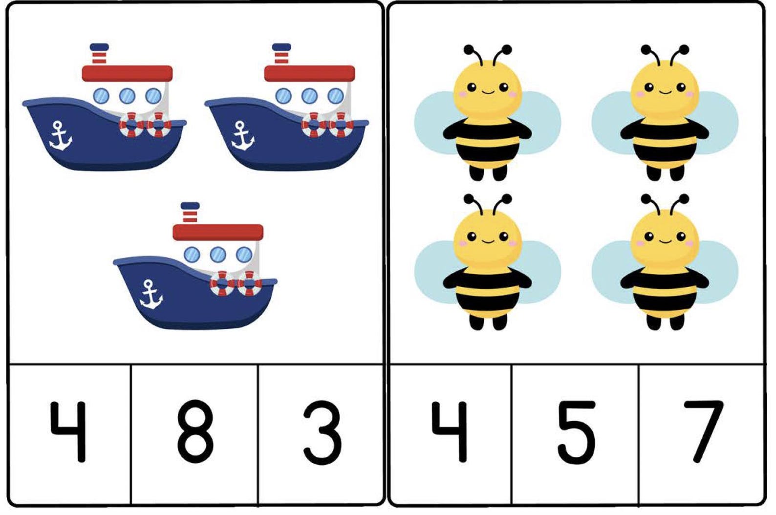 Counting Clip Cards 1-20: Preschool Math Printable (digital Download - Etsy