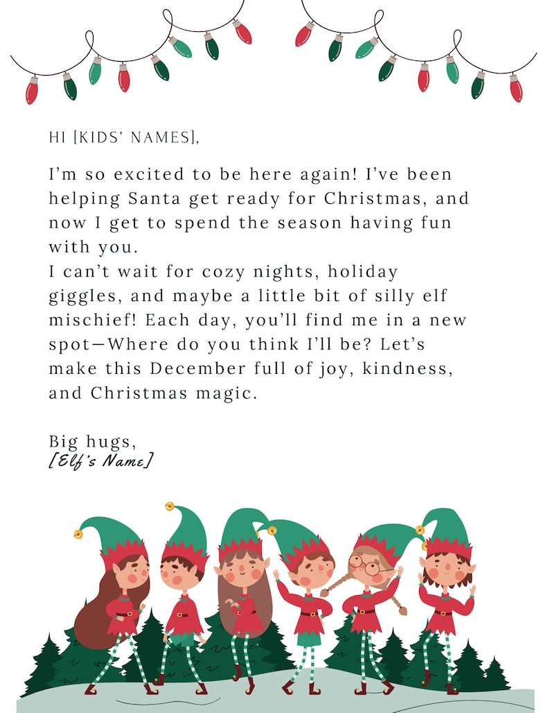 Personalized Elf Arrival Letter: Custom Christmas Printable (PDF ...