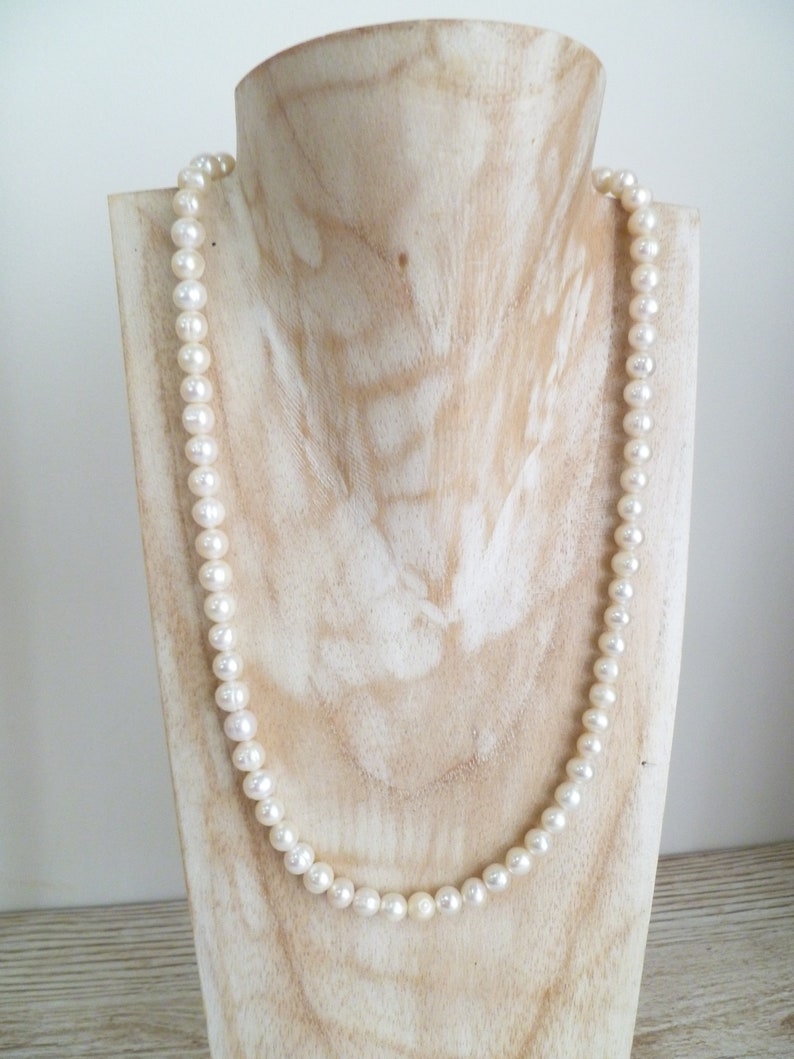 Pearl Necklace Ivory Freshwater Pearl Necklace White Pearl | Etsy Pearl Necklace Ivory Freshwater Pearl Necklace White Pearl | Etsy
