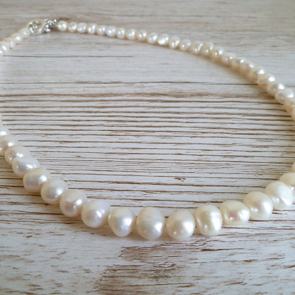 Ivory Pearl Necklace - Etsy