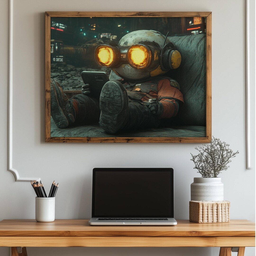 Steampunk Teddy Bear With Goggles - Futuristic Cyberpunk Art Print ...