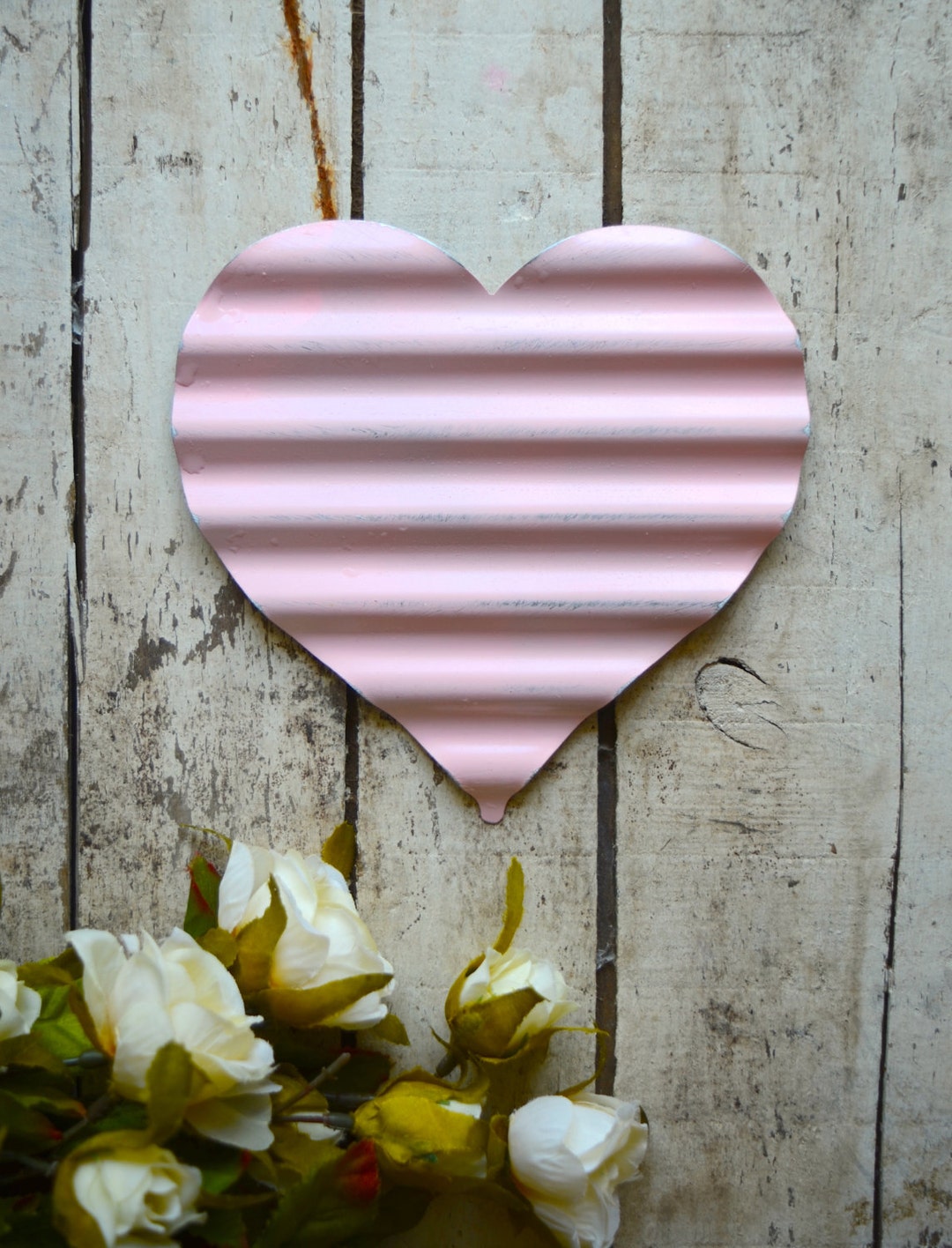 Pink Corrugated Heart, Wall Heart, Hanging Pink Heart, Valentines Day ...